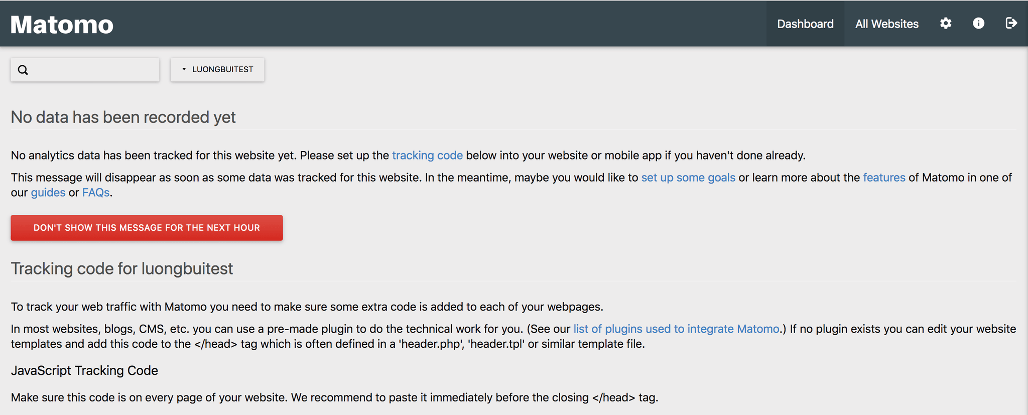 A docker compose to try out Matomo | L.